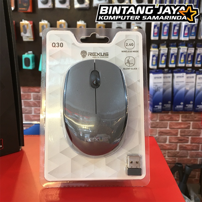 Jual Mouse Office Wireless Silent Rexus Q30 | Shopee Indonesia