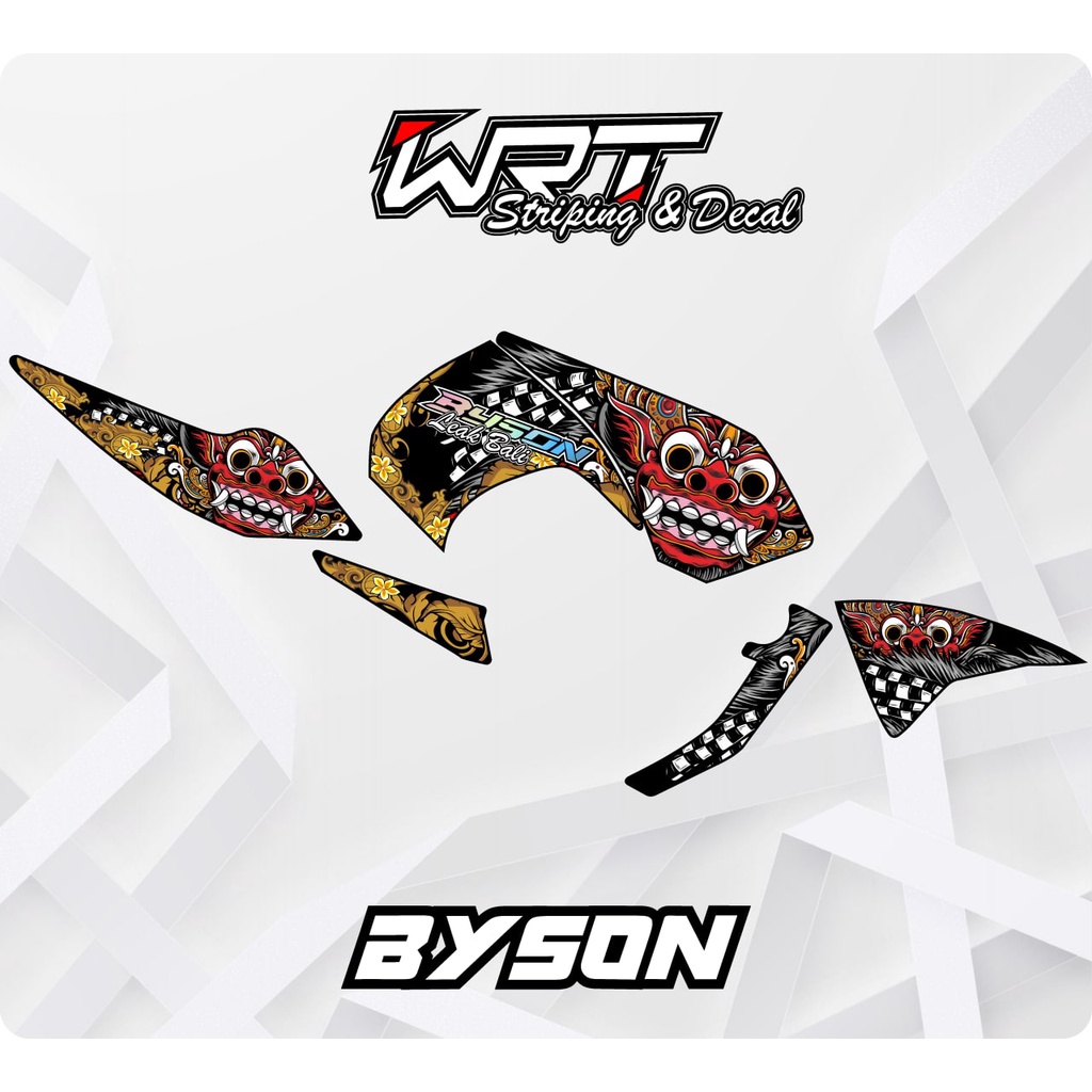 Jual Striping Hologram Byson-Stiker Lis Decal Motor Byson Leak Barong ...