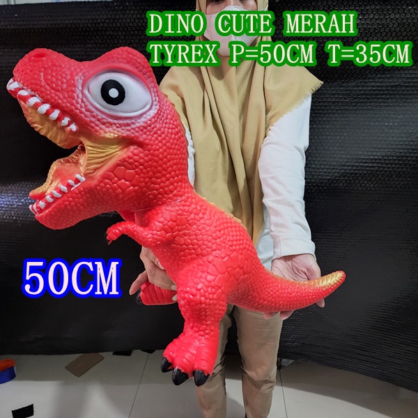 Jual MAINAN DINOSAURUS TYREX KARET LUCU BESAR TYREX CUTE JUMBO | Shopee ...