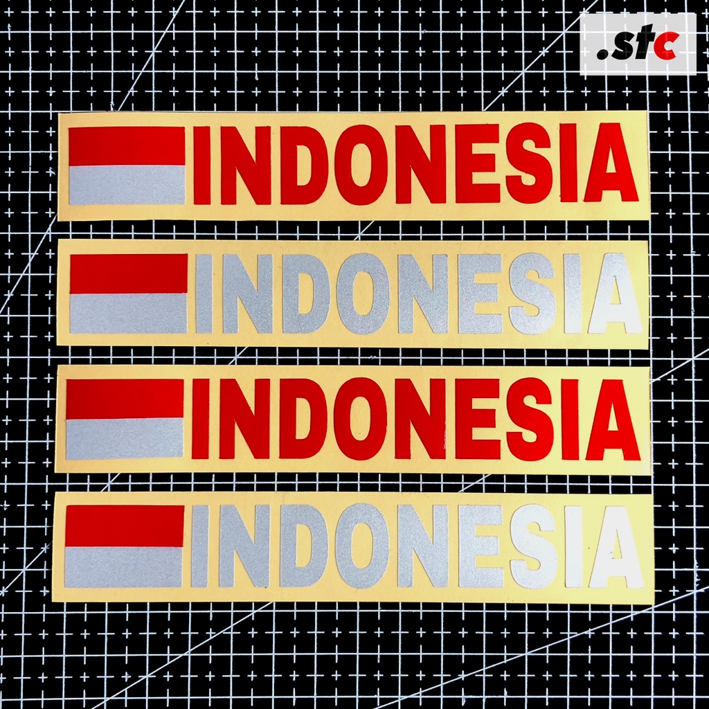 Jual (isi 04) Sticker Cutting Indonesia + Bendera 14 x 2 CM Bahan ...