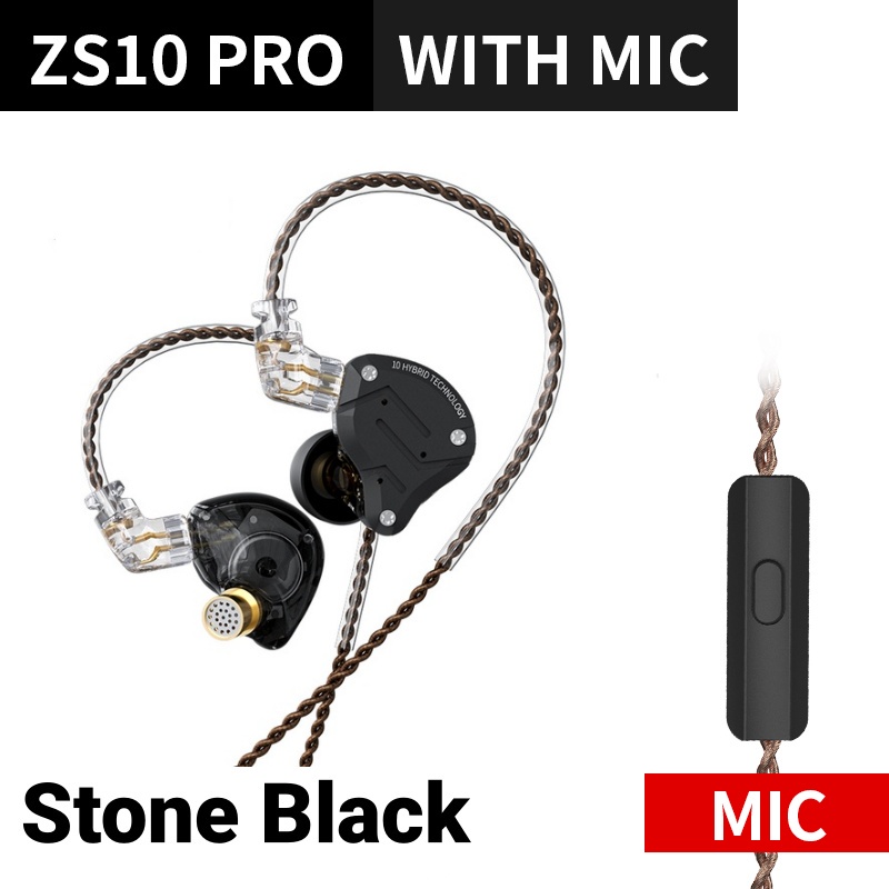 Jual KZ ZS10 Pro In Ear Metal Earphone with MIC - GARANSI RESMI ...