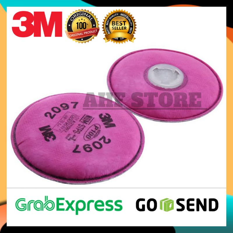 Jual 3M 2097 P100 NOM STPS ORIGINAL Untuk Respirator 7502 6200 6800 FF402 | Shopee Indonesia