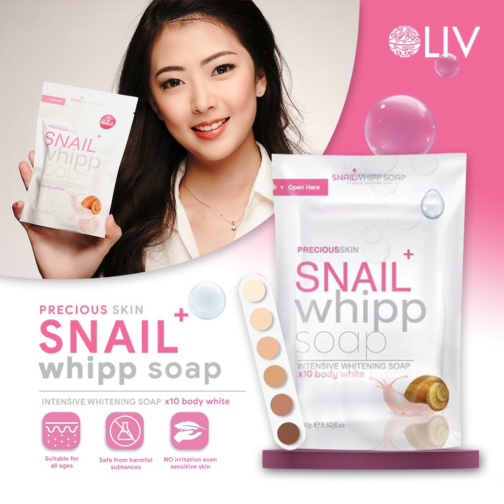 Jual Snail Whipp Soap X20 Body Whitening Soap 120g | Shopee Indonesia