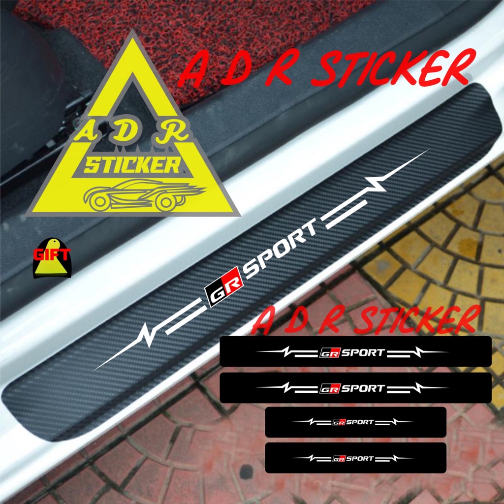 Jual SILLPLATE STICKER KARBON 3D GR SPORT YARIS AGYA FORTUNER VELOZ ...