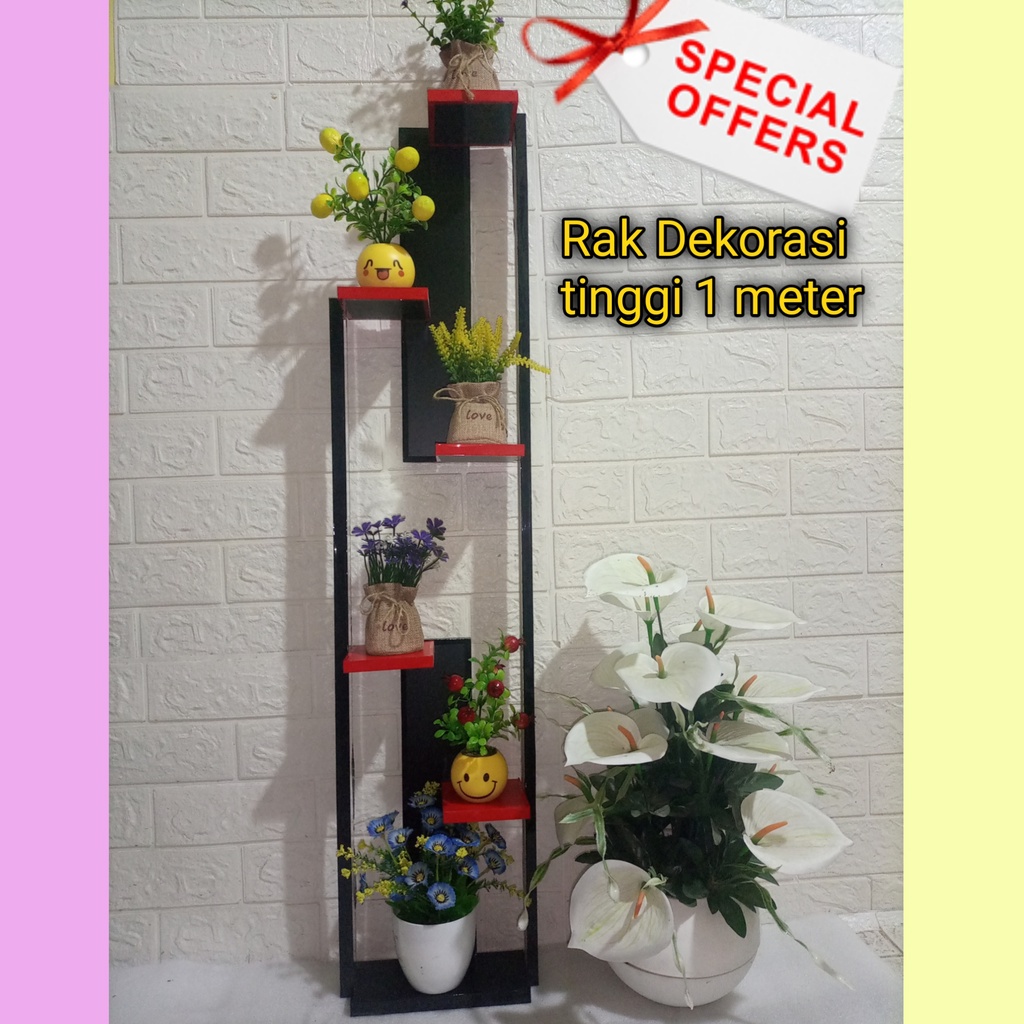 Jual (RAK METSA) Dekorasi Rumah rak minimalis rak 1 meter hiasan rumah ...