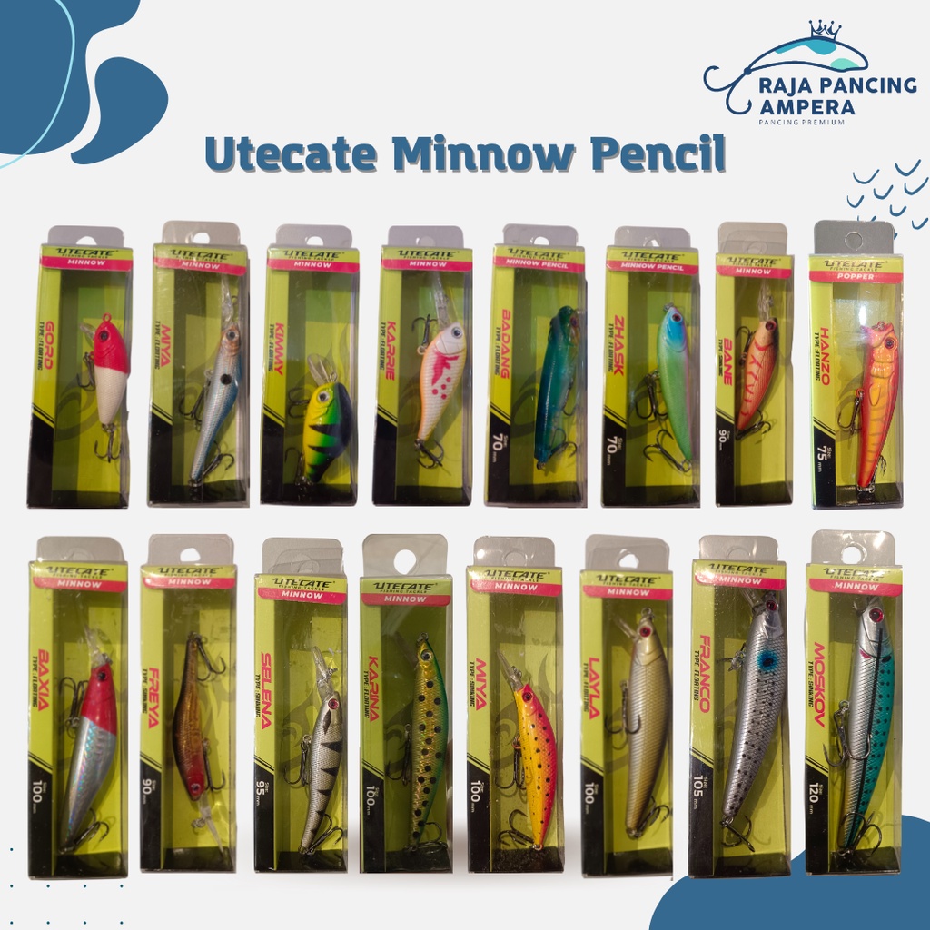 Jual Umpan Minnow Casting | Lure Ikan | Umpan Pancing bentuk Ikan Pencil Popper Floating dan ...