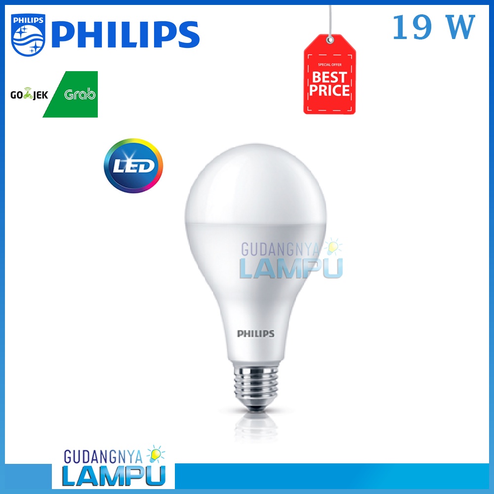 Jual Lampu Bohlam LED Philips 19 Watt 19W 19Watt 19 W (Nyala Putih) | Shopee Indonesia