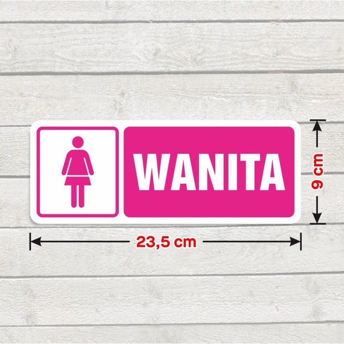 Jual Sticker Label Sign Stiker Marka Pintu Toilet Kamar Mandi 9 x 23,5 ...