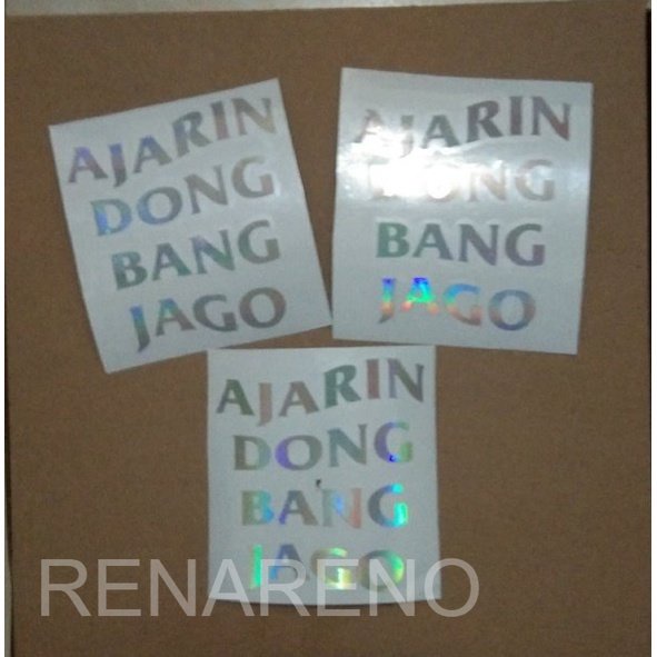 Jual STICKER HOLOGRAM AJARIN DONG BANG JAGO / AMPUN BANG JAGO | Shopee ...