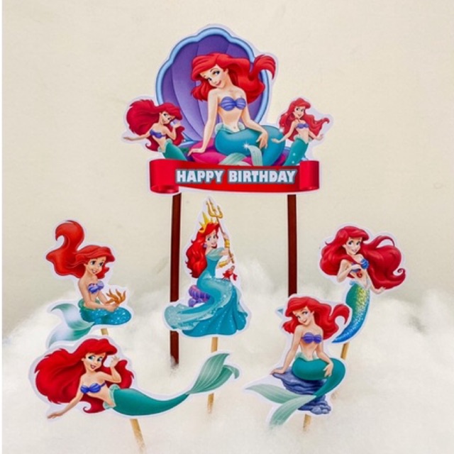 Jual TOPPER ARIEL / CAKE TOPPER PRINCESS ARIEL MERMAID / TOPPER KUE ...