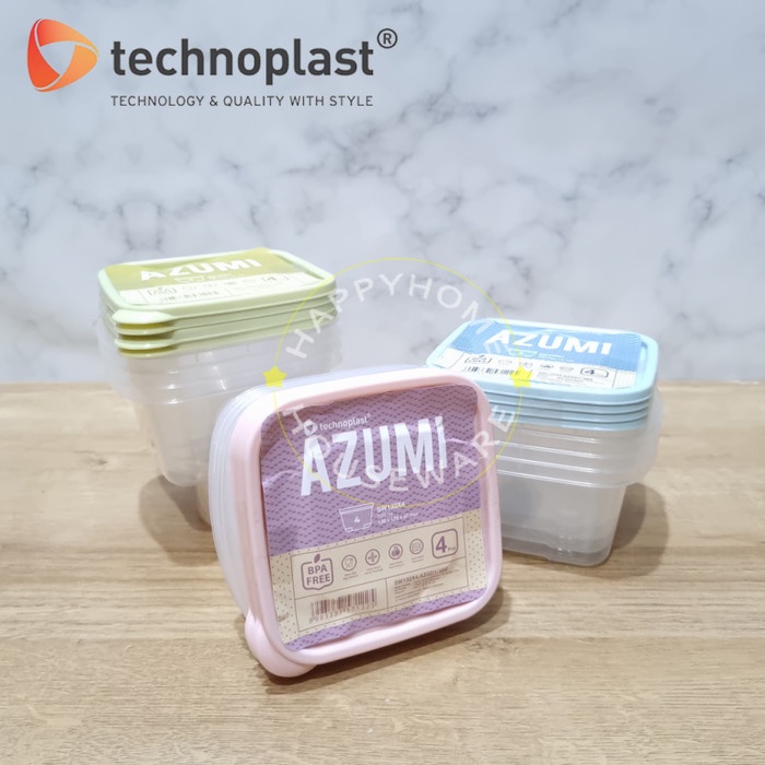 Jual TECHNOPLAST New Azumi Set Of 4pcs 700ml | Sealware Penyimpanan ...