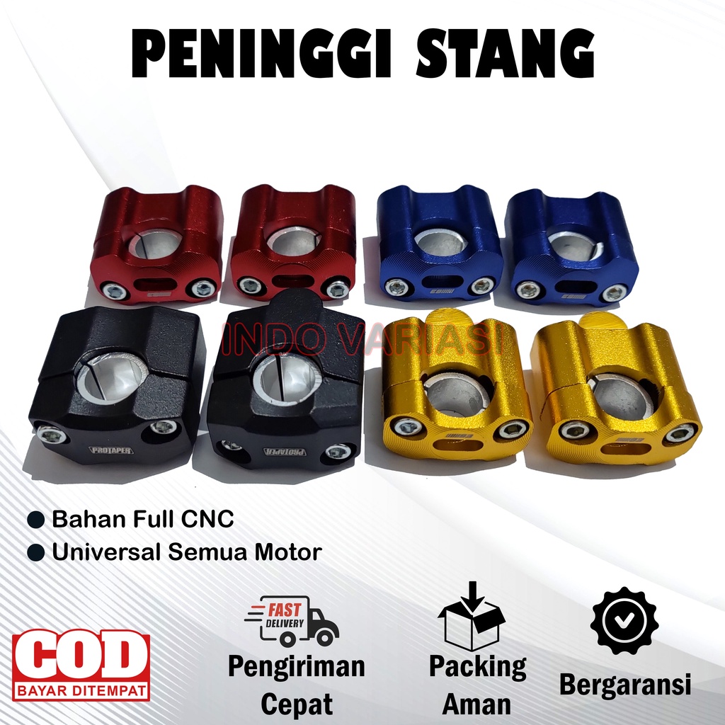 Jual Peninggi Stang Motor Raiser Kleman Universal Fatbar Bahan Besi CNC ...