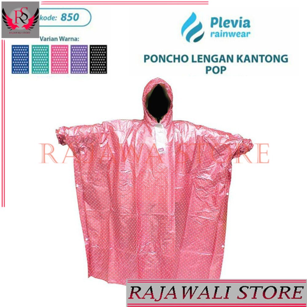 Jual Jas Hujan Ponco Lengan Kantong POP Tipe 850 Plevia - Rajawali ...