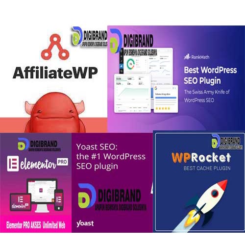 Jual Paket Komplit (Elementor Pro + Yoast SEO + Wp Rocket + Rankmath pro + Affiliate ) Plugin ...