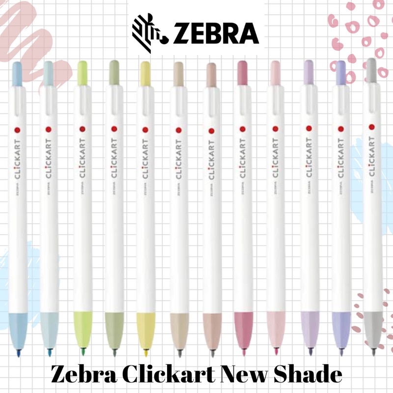 Jual Zebra Clickart Click Spidol New Shade Pastel Soft Color | Shopee ...