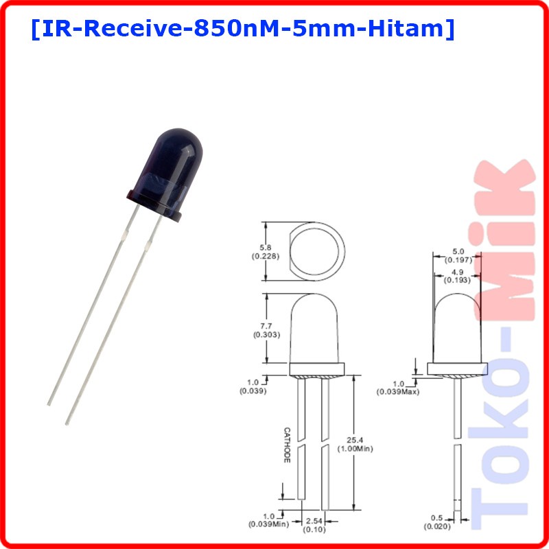 Jual LED infrared infra red IR 850nM Transmitter Receiver Emitter 3mm 5mm | Shopee Indonesia