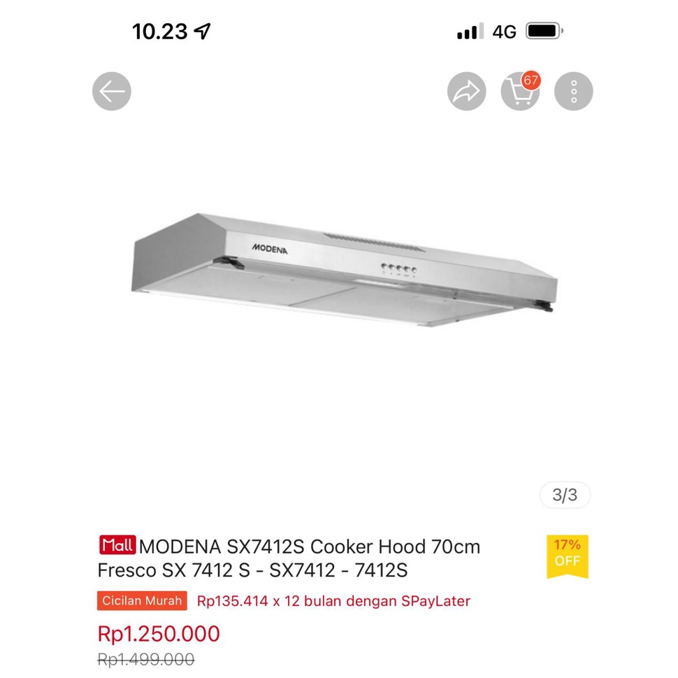 Jual Cooker hood modena penghisap asap modena preloved NEW01 | Shopee Indonesia