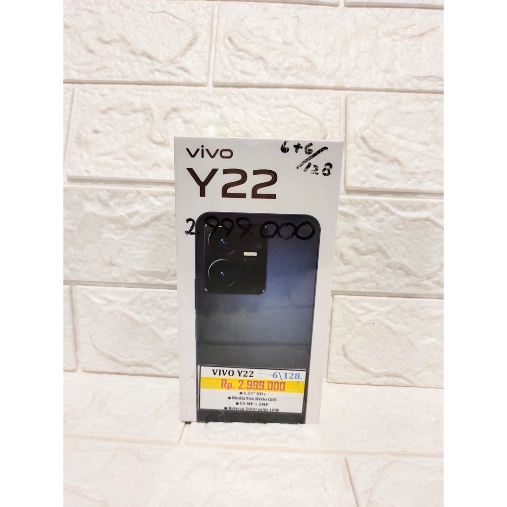 Jual VIVO Y22 RAM (6GB+6GB) INTERNAL 128GB BERGARANSI | Shopee Indonesia