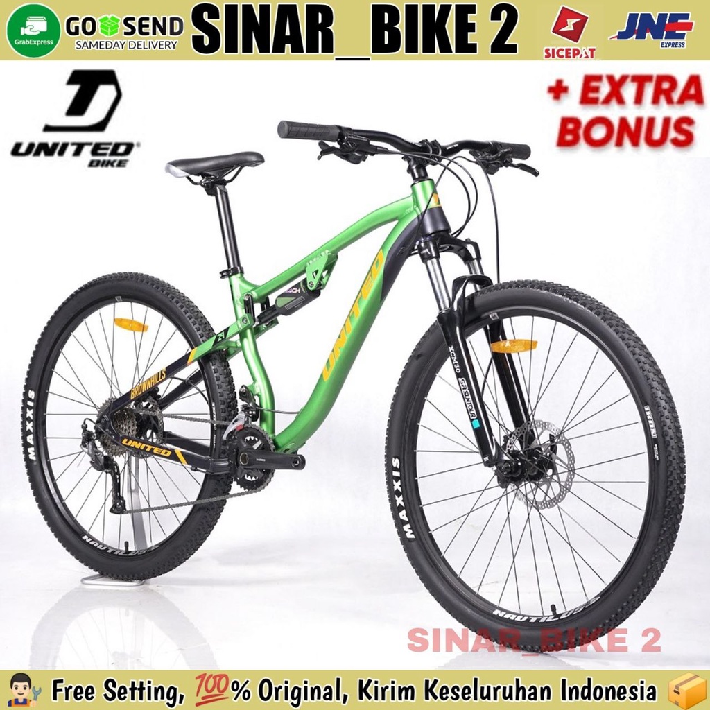 Jual Sepeda Gunung MTB UNITED BROWNHILLS T1 Alloy 27.5 Inch 18 Speed ...