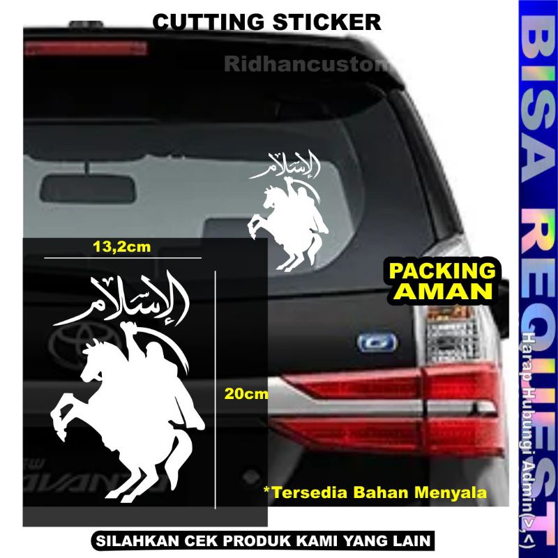 Jual [ PENUNGGANG KUDA ] CUTTING STICKER KACA MOBIL KEREN PENUNGGANG ...