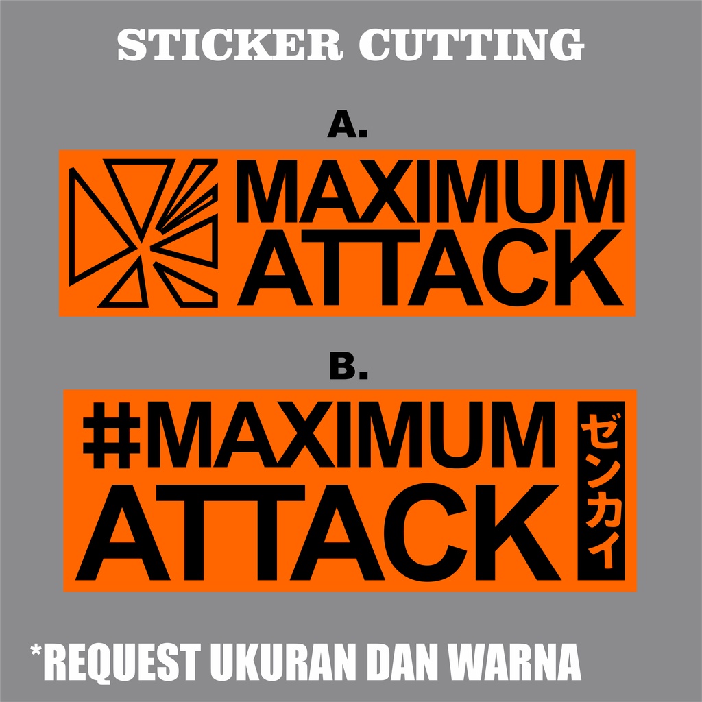 Jual Stiker Sticker Maximum Attack | Shopee Indonesia
