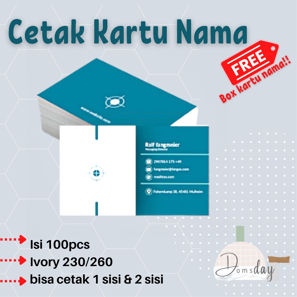 Jual [Termurah] Cetak Kartu Nama | Kartu Nama Custom Premium | Print Kartu Nama | Name Card ...