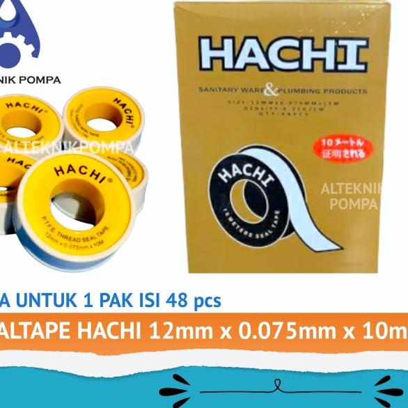 Jual SEALTAPE HACHI / ISOLASI KRAN AIR / SILTIP (HARGA 1 PACK ISI 48 ...