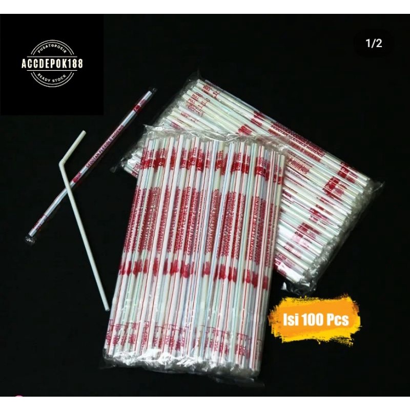 Jual SEDOTAN NEON / SEDOTAN PLASTIK WARNA WARNI / SEDOTAN TEKUK DOP ...