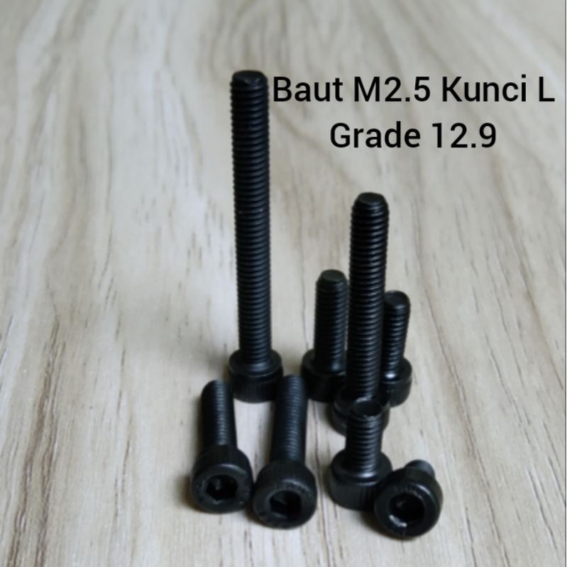 Jual Baut L M2.5 Baja / Hex Socket Cap Screw M2.5 | Shopee Indonesia