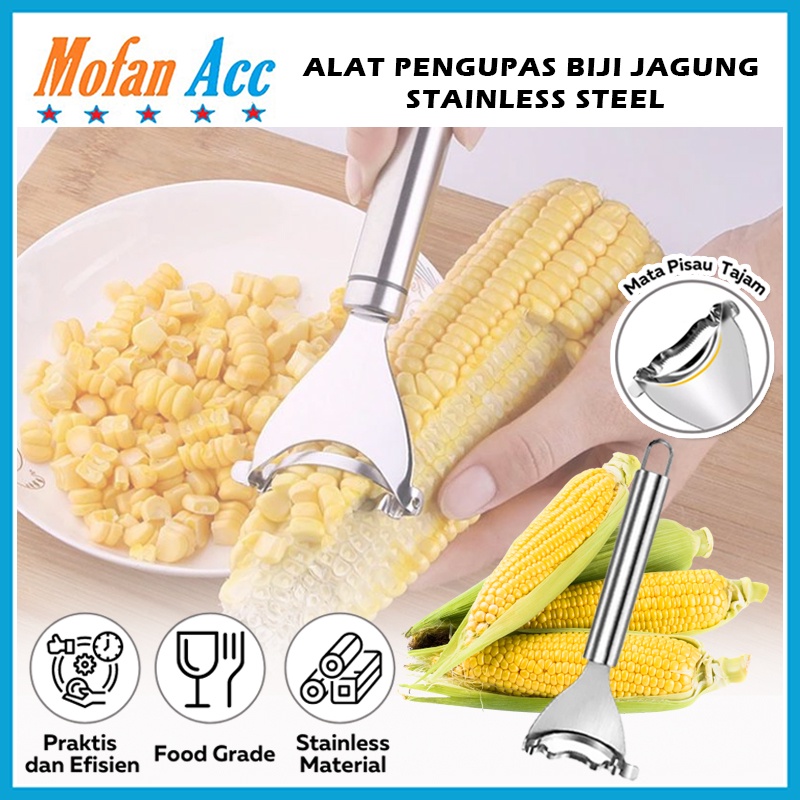 Jual Alat Pengupas Jagung Stainless Steel - Parutan Biji Jagung Mudah Dan Praktis Corn Peeler ...