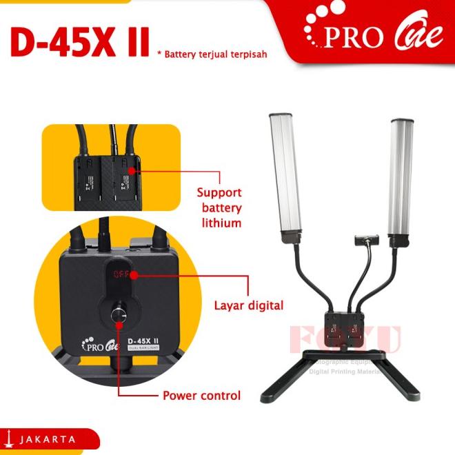 Jual Professional Led Bi-Color Dual Bar Glam Light Pro One D-45X ...