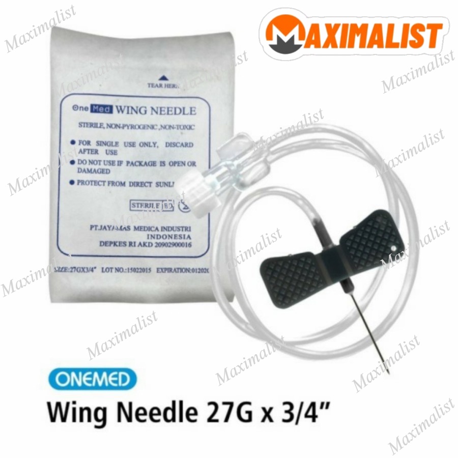 Jual Scalp Vein Set Wing Needle - Wing Kupu Kupu Needle - Wing Needle 23G/25G/27G - Jarum ...