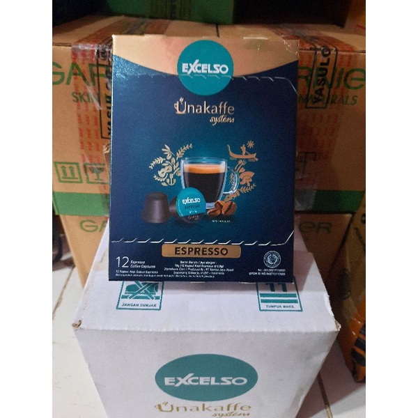 Jual Kopi Kapsul Excelso Unakaffe 72g@12 kapsul@6g | Shopee Indonesia