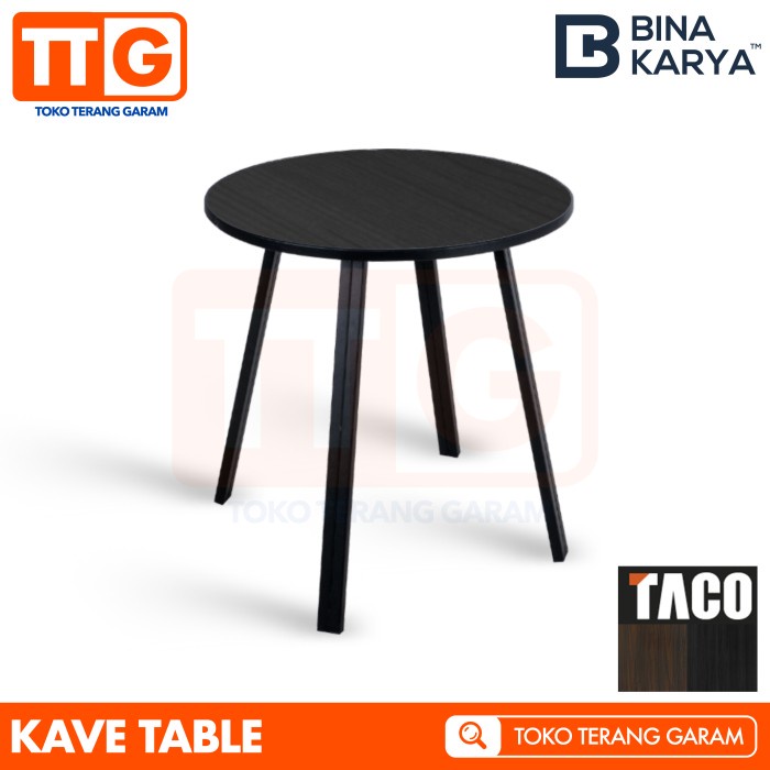 Jual Meja Bar Meja Kafe / Santai / Taman Bulat Motif Kayu Kave Bina ...