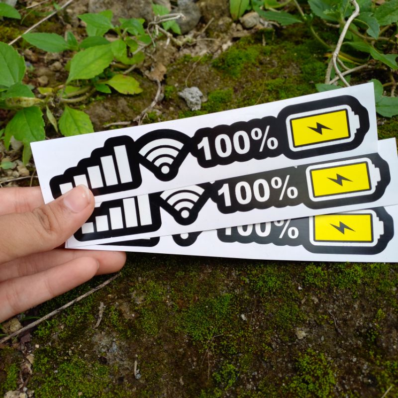 Jual STIKER VIRAL BATRAI WIFI SINYAL / STICKER BATERAI KEREN | Shopee ...