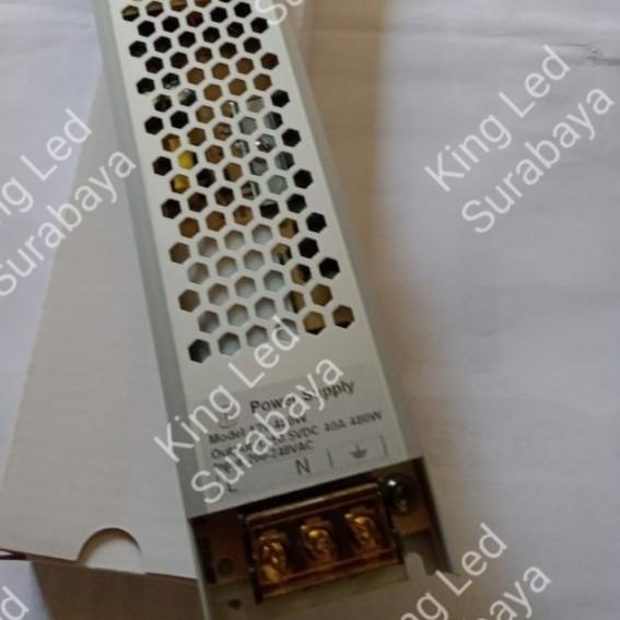 Jual Adaptor Slim 12V 40A Power Supply LED Switching 480W 40 Ampere 12 ...