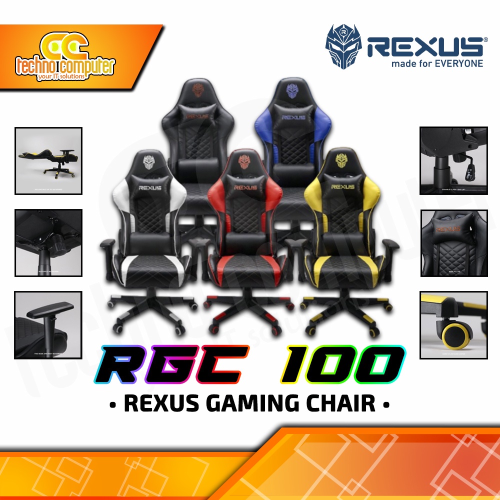 Jual KURSI GAMING REXUS RGC-100 - 2D Armrest / Rexus Gaming Chair ...