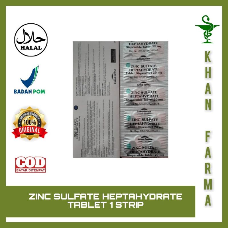 Jual ZINC SULFATE TABLET UNTUK PENDAMPING OBAT DIARE ANAK DAN DEWASA 1 ...