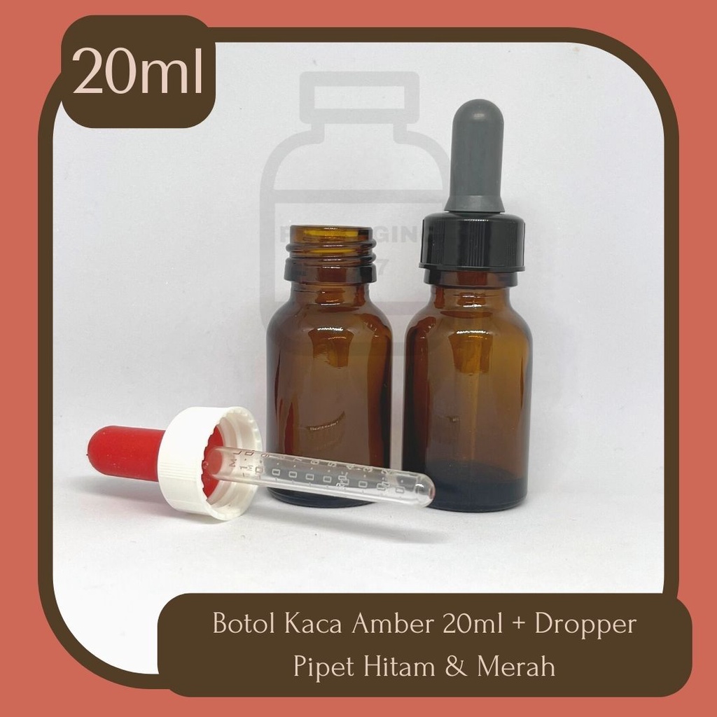 Jual Botol Kaca Amber 20ml/Botol Obat Anak/Pipet Ukur Bayi/ Pipet Anak ...