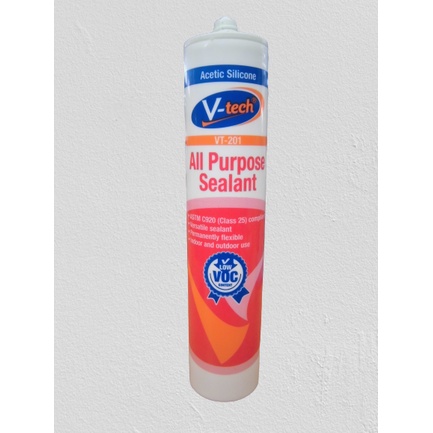 Jual Vtech VT 201 all purpose sealant / lem silicone asam acetoxy ...