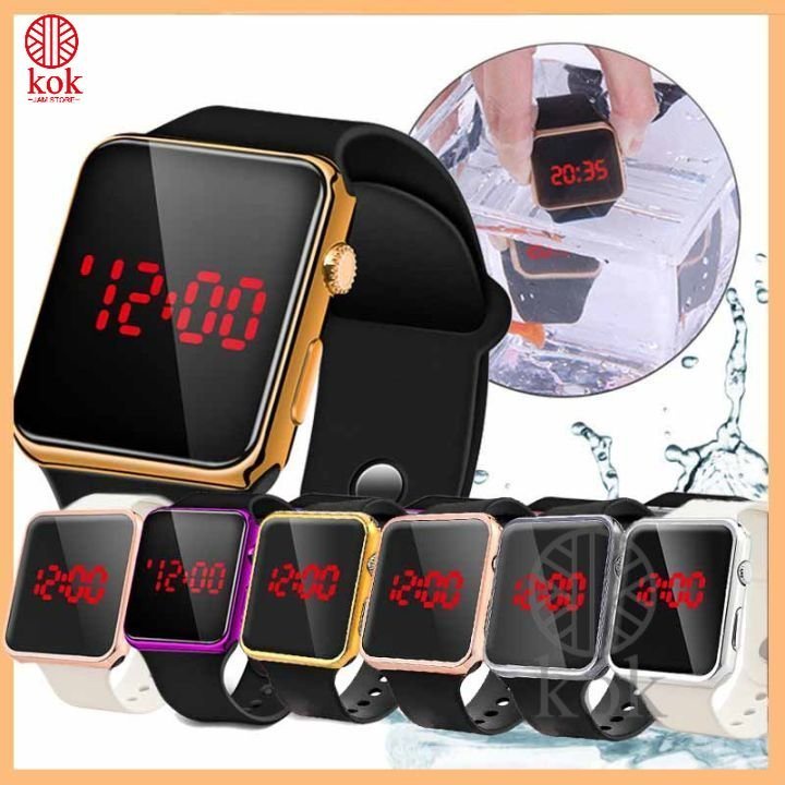 Jual LED WATCH [ Grey Rose Gold ] Jam Tangan Digital Pria & Wanita ...