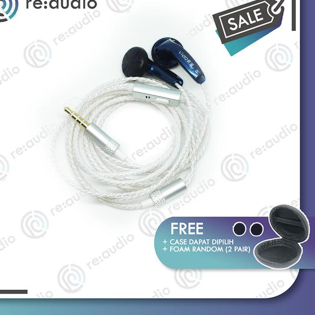 Jual Earphone Vido Recable White Ashura With Mic Free Case - Earbud ...