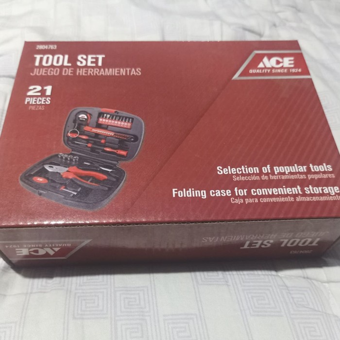 Jual [BISA COD] Ace Tool Set 21 Pcs 2804763 Alat Pertukangan Perkakas ...