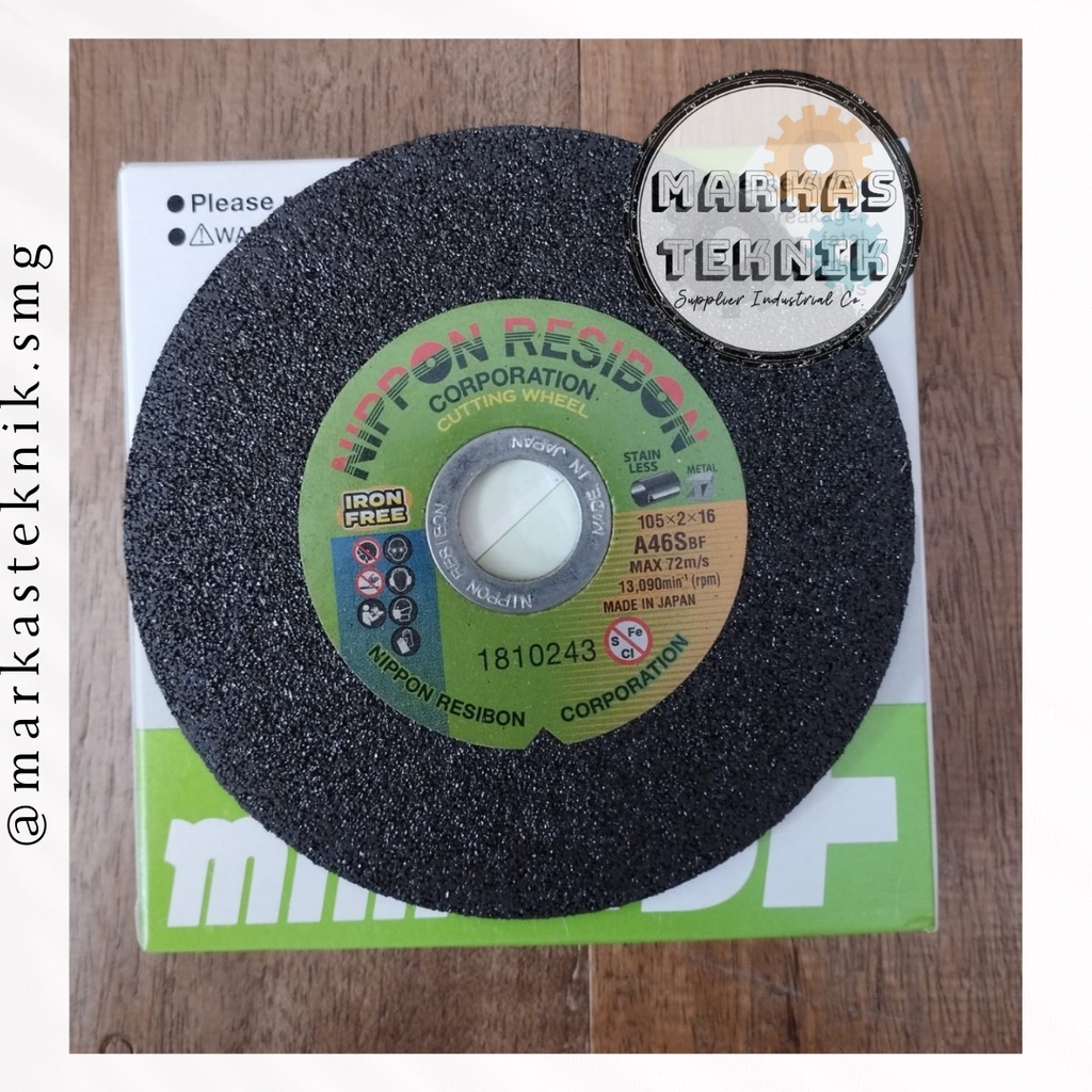 Jual NIPPON RESIBON Batu Gerinda Potong Iron Free 4" / Cutting Wheel 4 ...