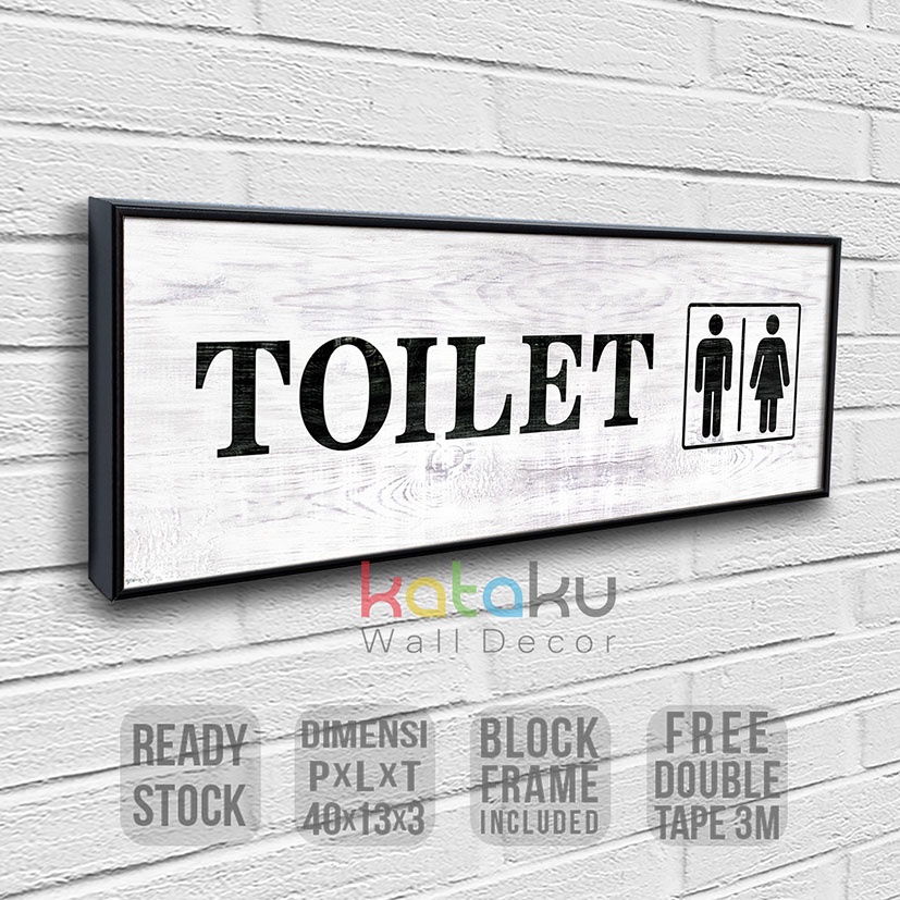 Jual Papan Tanda Tulisan Toilet Sign Restroom Bathroom WC sign | Shopee ...