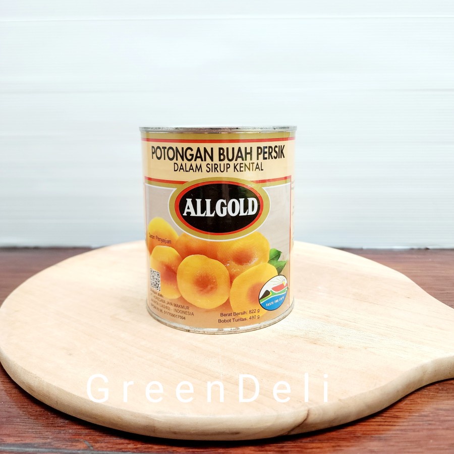 Jual AllGold Peach Halves / Persik Kaleng 822Gram | Shopee Indonesia