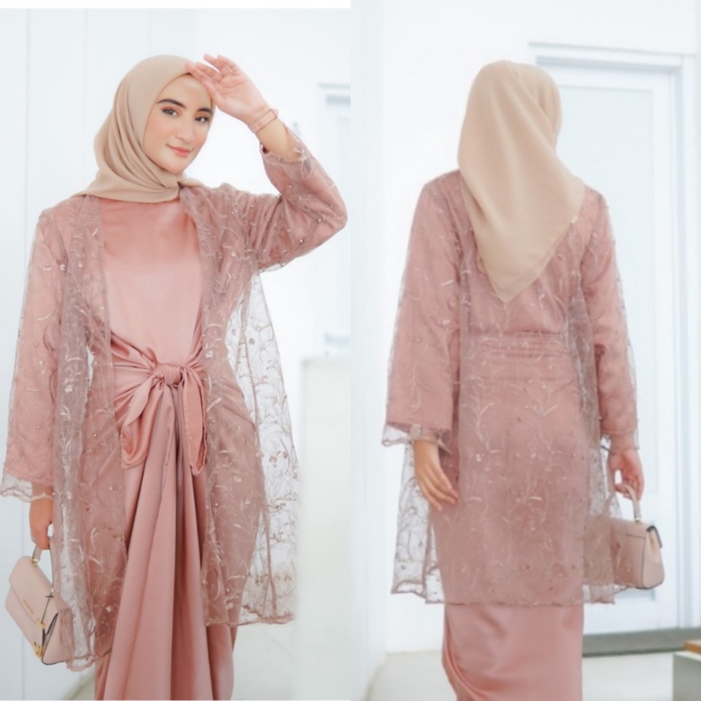 Jual Cardigan outer dengan tile bordir mutiara bisa request Warna ...