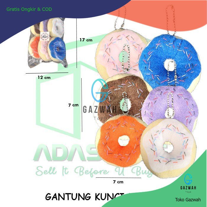 Jual Souvenir Gantungan Kunci EsKrim Squid Donat Animal Tayo Indomie ...