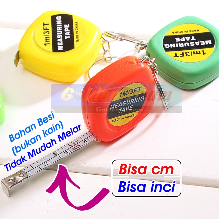 Jual Gantungan Kunci Meteran 1m Mini Keychain Measuring Tape 1 meter ...