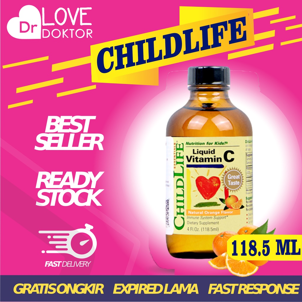 Jual CHILDLIFE CHILD LIFE LIQUID VITAMIN C NUTRISI ANAK BATUK DEMAM PILEK FLU VIT C - 118.5ML ...